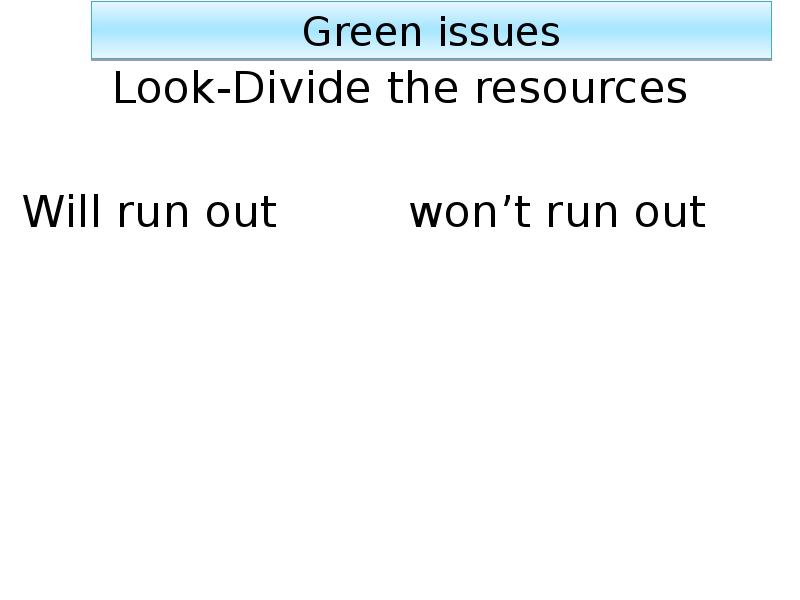 Green issues