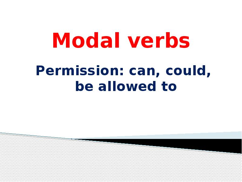 Modal verbs