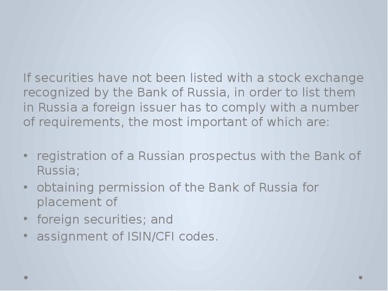 Securities in the Russian Federation