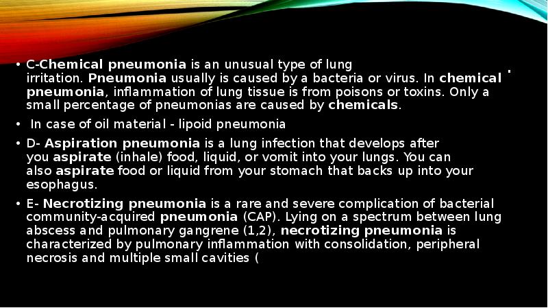 Epidemiology, pathway, classification of pneumonias