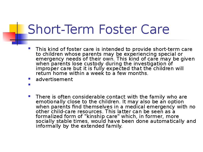 Types of foster families