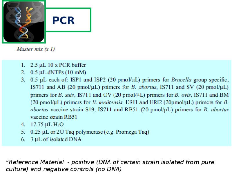 PCR: application in diagnostics