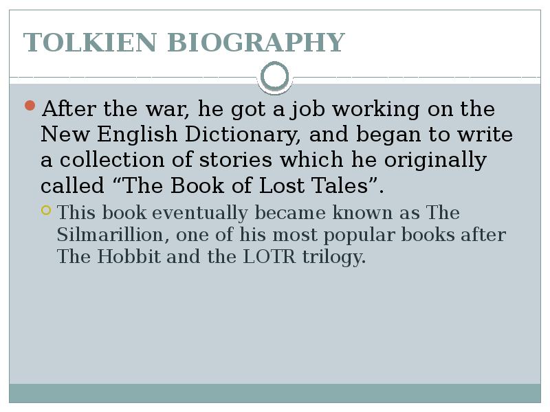 A Brief Introduction to J.R.R. Tolkien & The Hobbit
