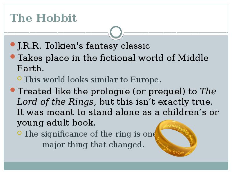 A Brief Introduction to J.R.R. Tolkien & The Hobbit