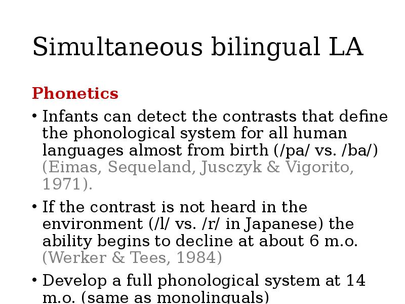 Bilingualism