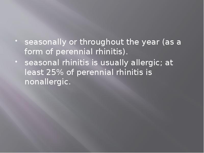 Allergic rhinitis