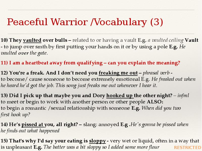 General Working Plan: