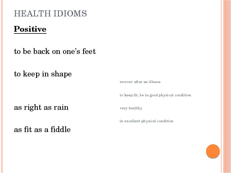 Health idioms