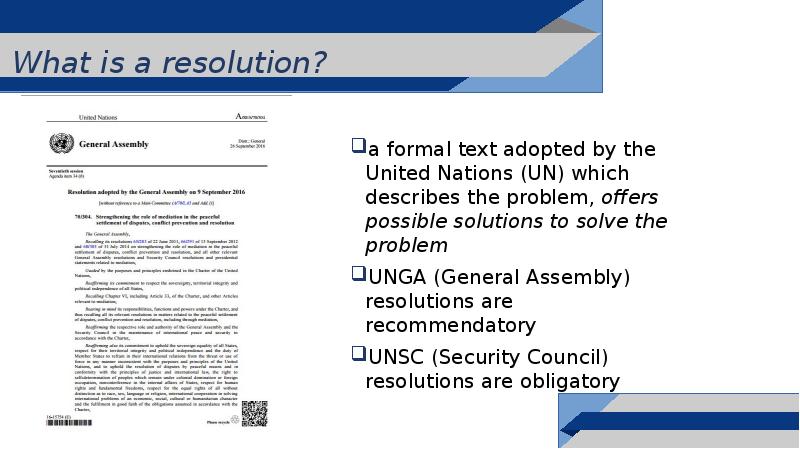 How to write a resolution?
