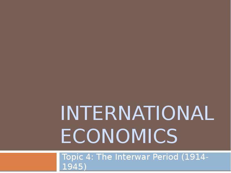 International Economics