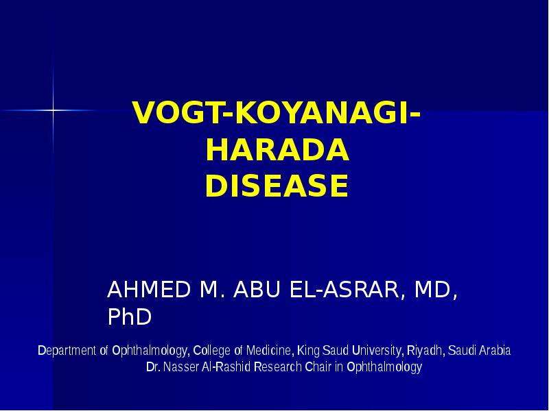 VOGT-KOYANAGI-HARADA DISEASE