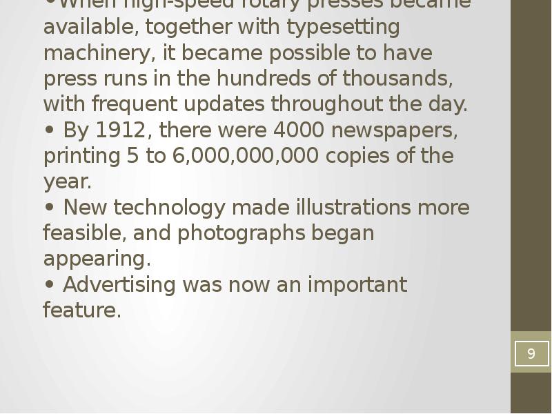 The history and development of the newspaper industry and the newspaper ...