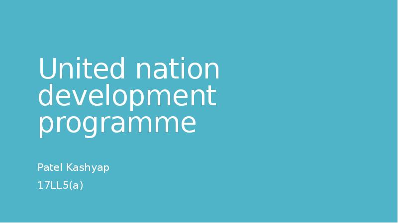 United nation development programme