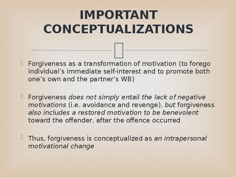 Back to caring after being hurt: the role of forgiveness Johan C ...
