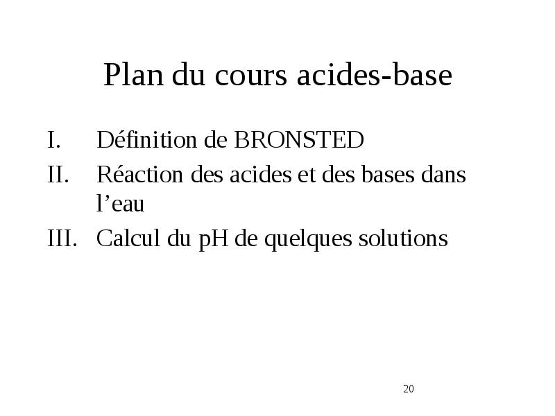 Les acides et les bases