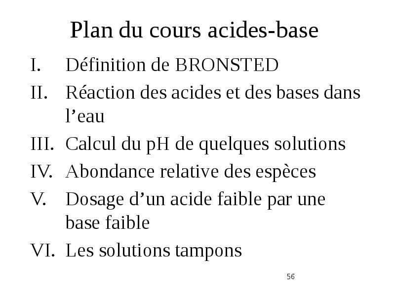 Les acides et les bases