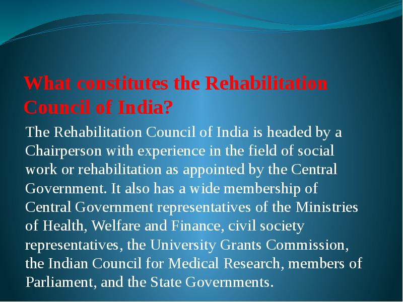 Rehabilitation Council of India Act