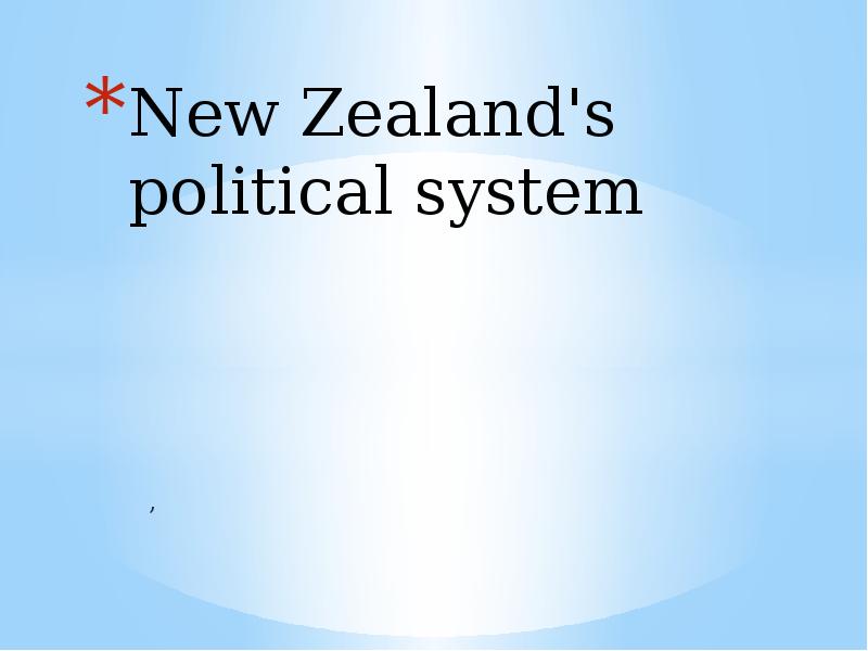New Zealand's political system
