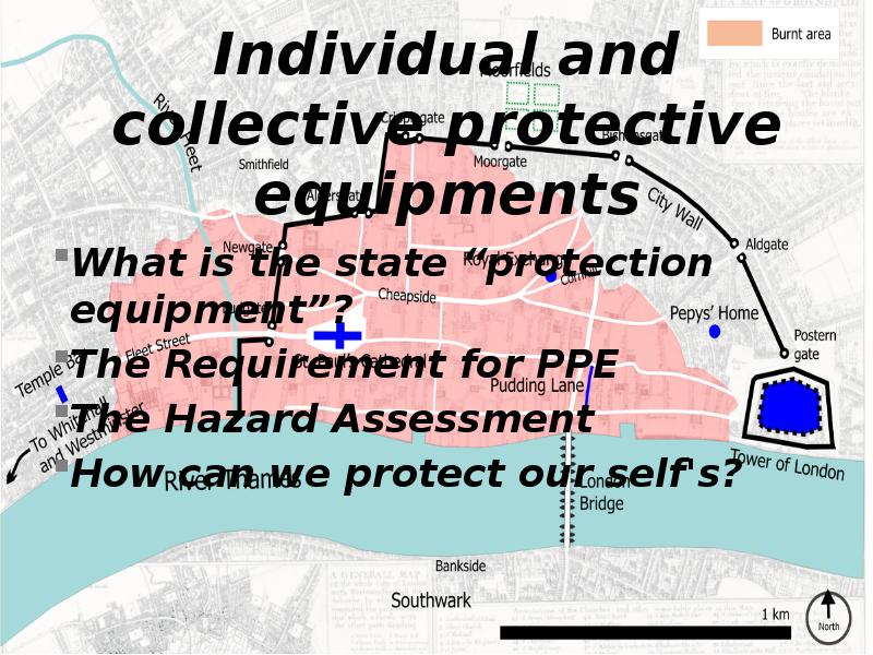 Individual and collective protective equipments. Actions of the ...