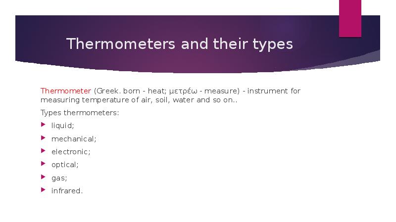 Thermometers