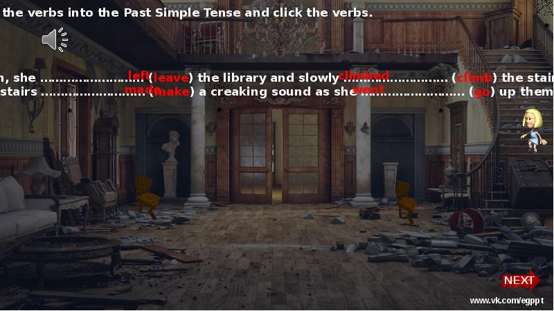 The Supposedly Haunted House Change the verbs into the Past Simple ...