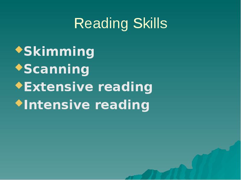 Reading Skills - презентация, доклад, проект