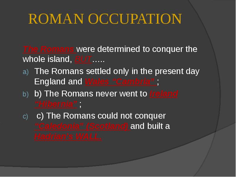 The Roman period in english history